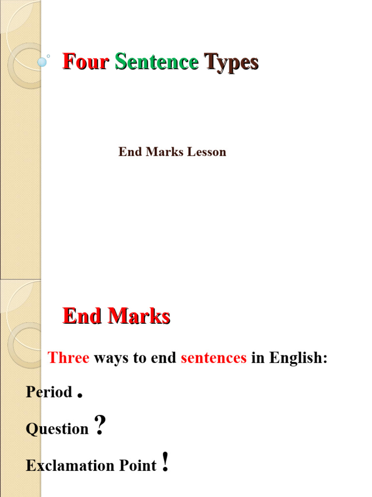 Four Sentence Types Lesson | PDF | Sentence (Linguistics) | Subject ...