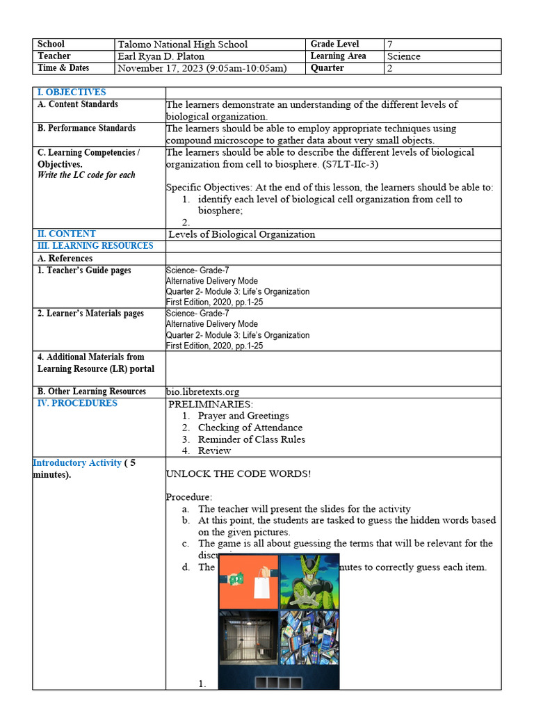 4as DLP Format | PDF | Learning | Teachers