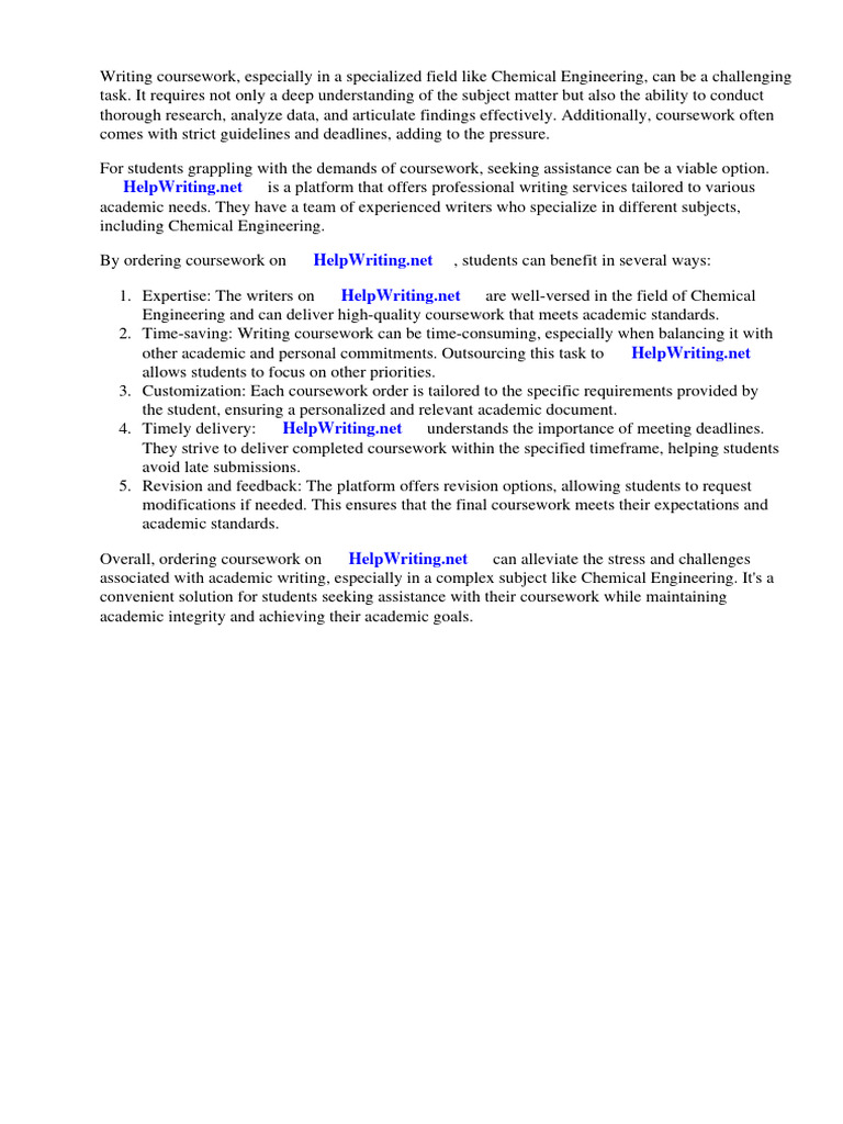 Relevant Coursework Chemical Engineering | PDF | Chemical Reactions | Gases