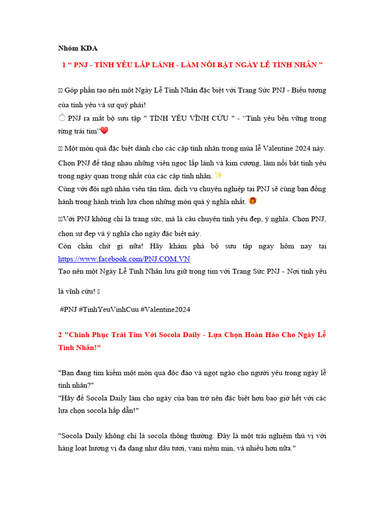 Bài Tập Nhóm KDA | PDF