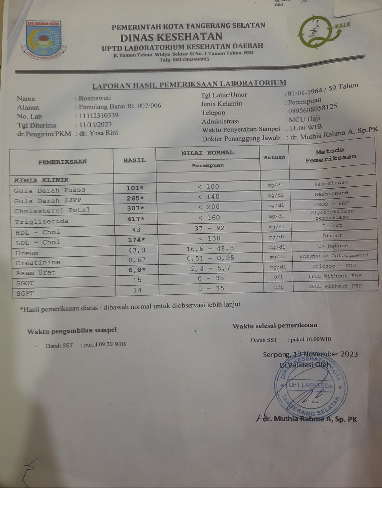 hasil lab | PDF