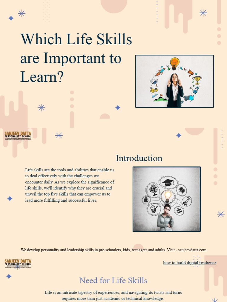 Which Life Skills Are Important To Learn | PDF | Psychological ...