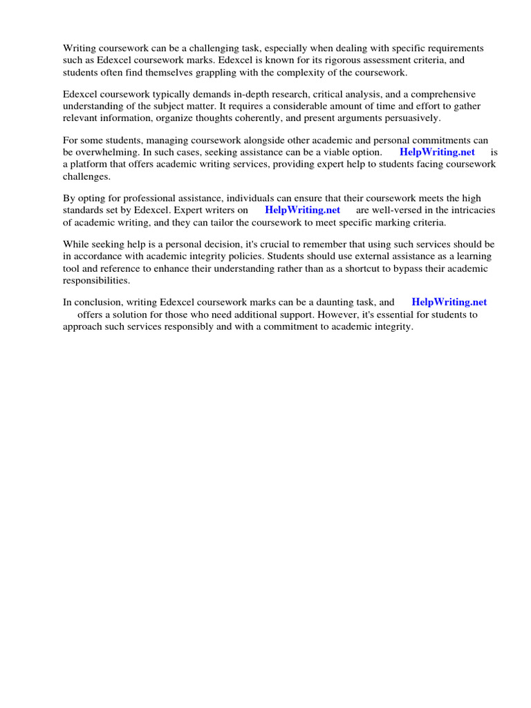 Edexcel Coursework Marks | PDF | Facebook | Linked In