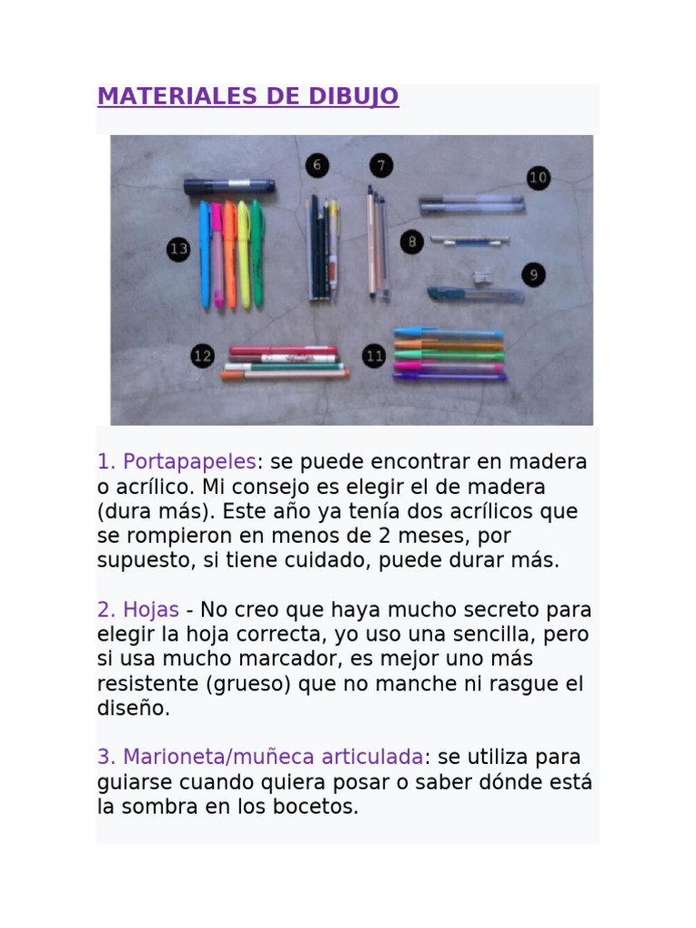 3 - Materiales | PDF | Lápiz