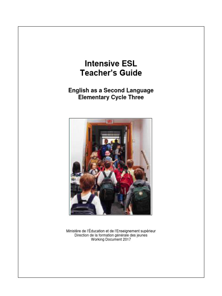 Intensive ESL Teacher's Guide 2017 | PDF | English As A Second Or ...