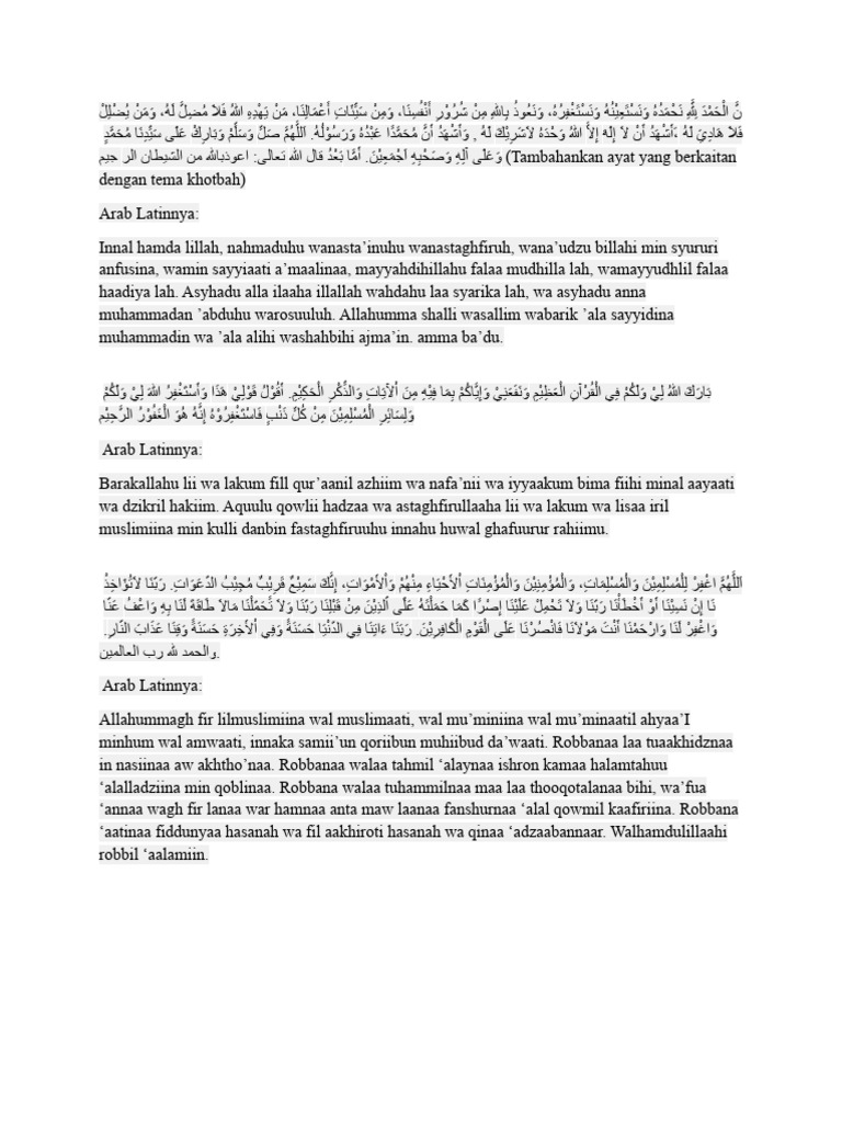 Khutbah Jumat: Doa dan Pengampunan | PDF | Religion & Spirituality