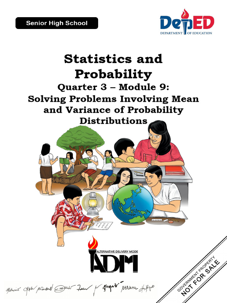 ADM SHS StatProb Q3 M9 Solving Real Life Preoblems Involving Mean and Variance | PDF | Variance ...