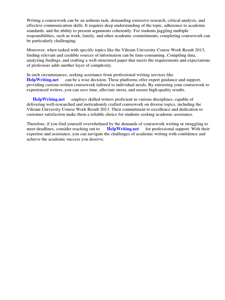 Vikram University Course Work Result 2013 | PDF | University And ...