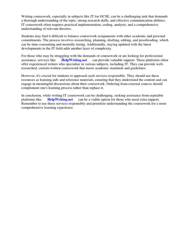 It Gcse Coursework Examples | PDF | Physical Fitness