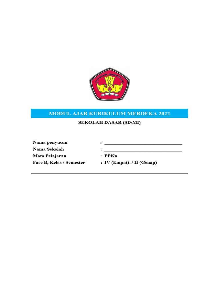 Modul Ajar PPKn Kelas 4: Persatuan dan Kesatuan | PDF