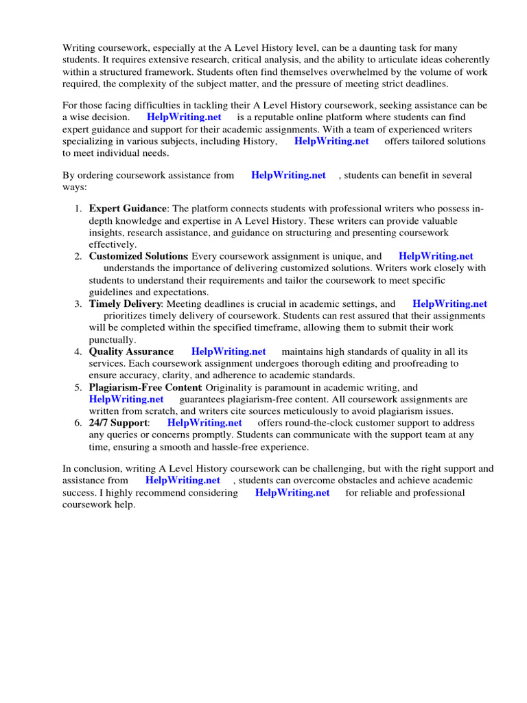 Edexcel Coursework A Level History | PDF | Expert | Facebook