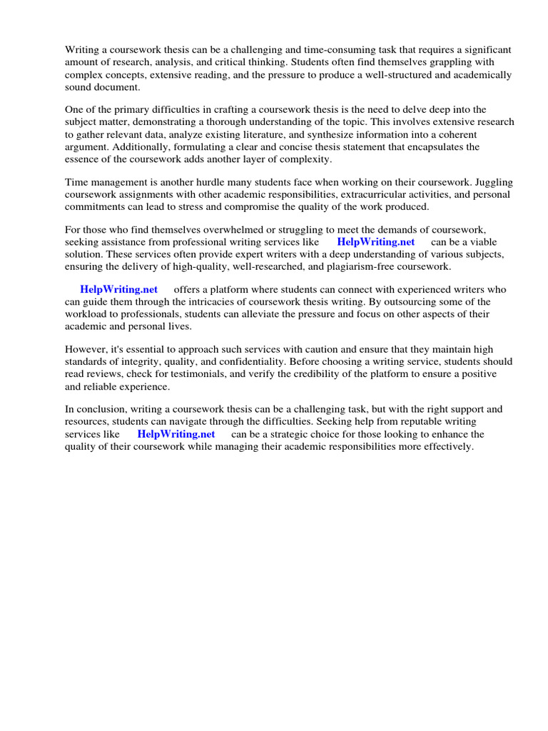 Coursework Thesis Pdf Thesis Essays