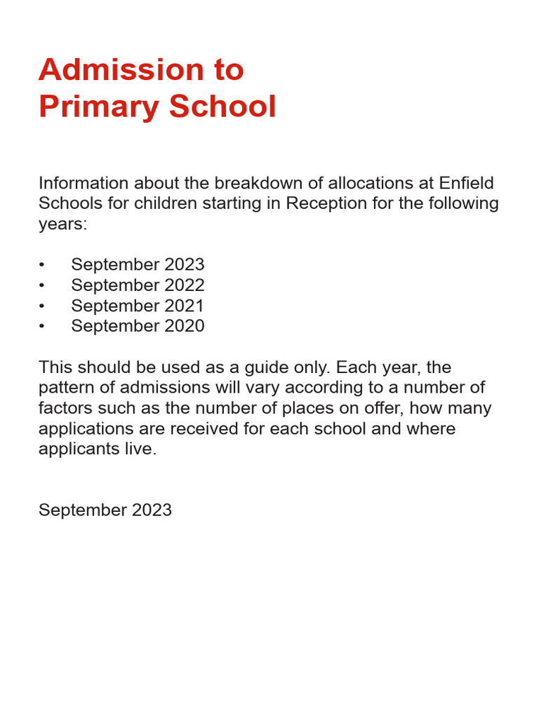 Reception Allocation Breakdown 2023 Education | PDF