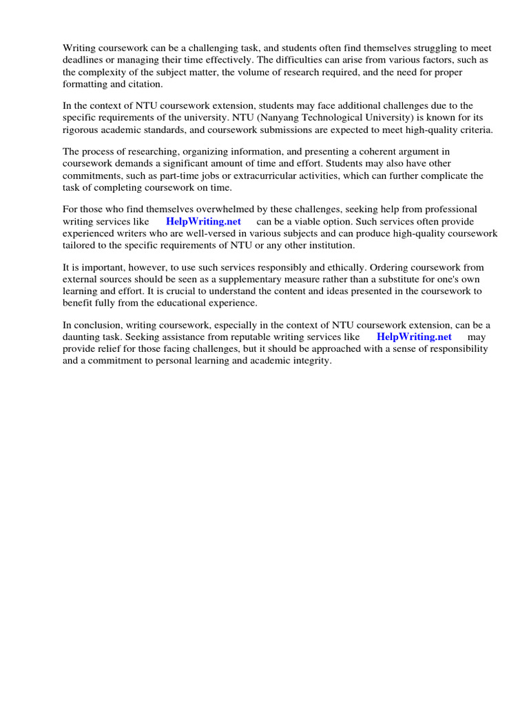 Ntu Coursework Extension | PDF | Spamming | Postgraduate Education