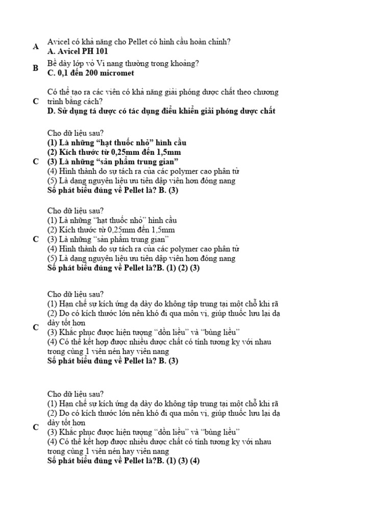 Excel Thi Bào Chế | PDF