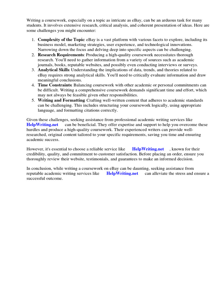 Coursework Ebay | Download Free PDF | E Bay | Pay Pal