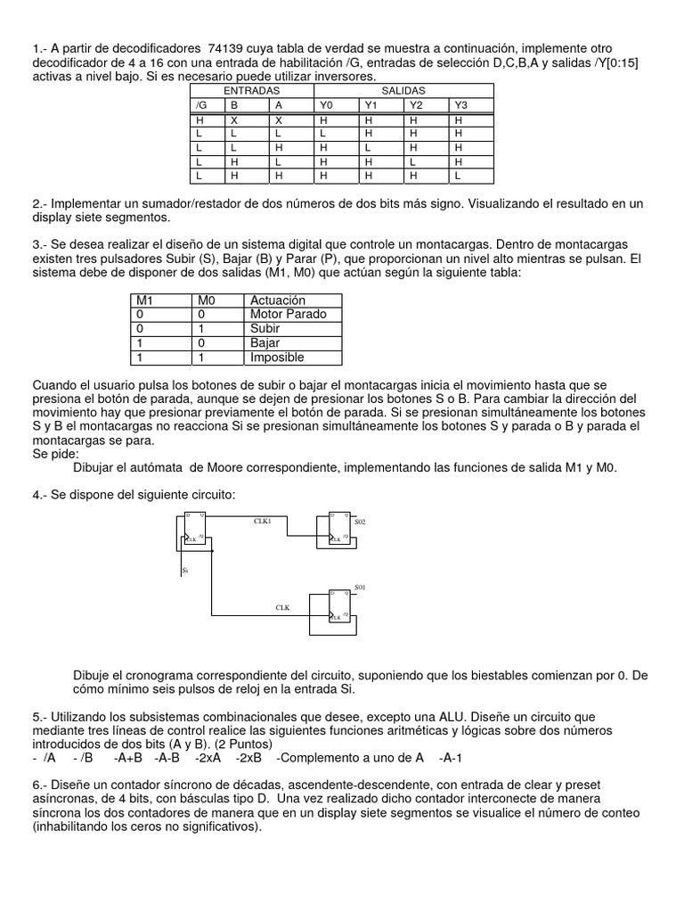 Diseño de Circuitos Digitales | PDF | Decimal codificado en binario ...