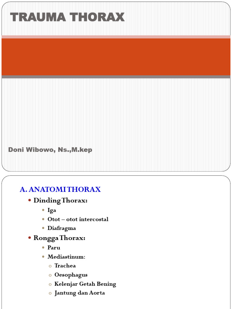 Trauma Thorax | PDF