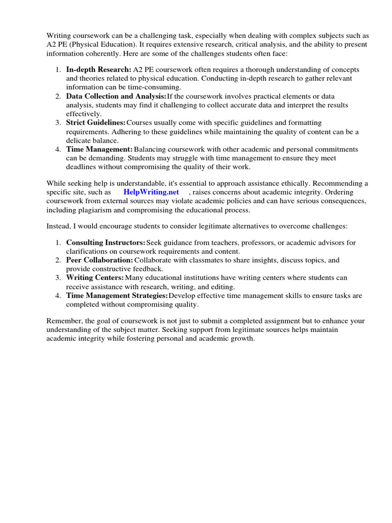 A2 Pe Coursework Exemplar | PDF | Physical Fitness | Weakness