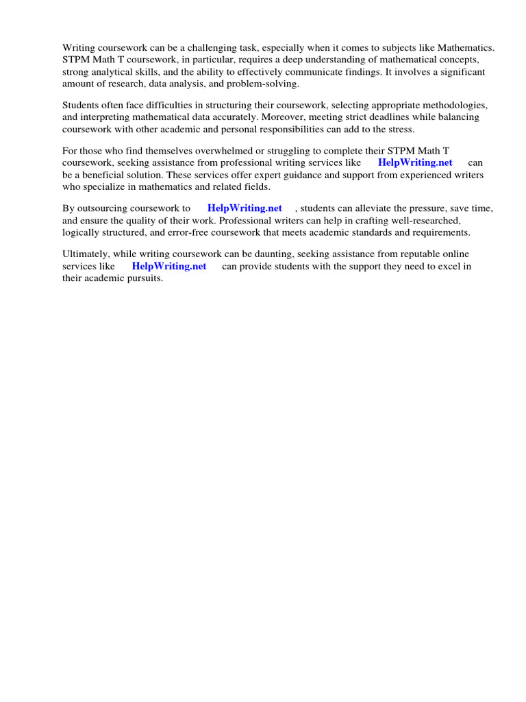 STPM Math T Coursework Example | PDF | Mathematics | Sampling (Statistics)