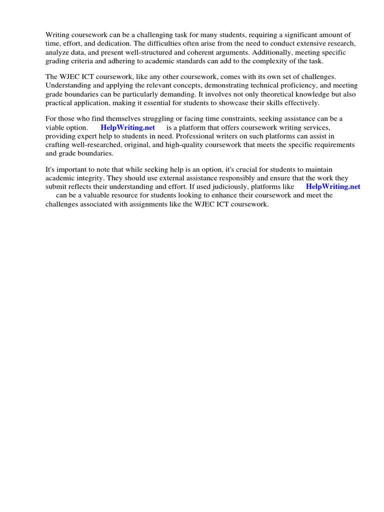 Wjec Ict Coursework Grade Boundaries Pdf Schools Educational Assessment And Evaluation