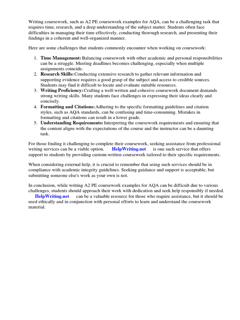 A2 Pe Coursework Examples Aqa | PDF | Physical Fitness | Skeletal Muscle