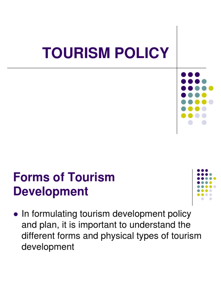 Understanding Tourism Policy Framework | PDF | Resort | Tourism