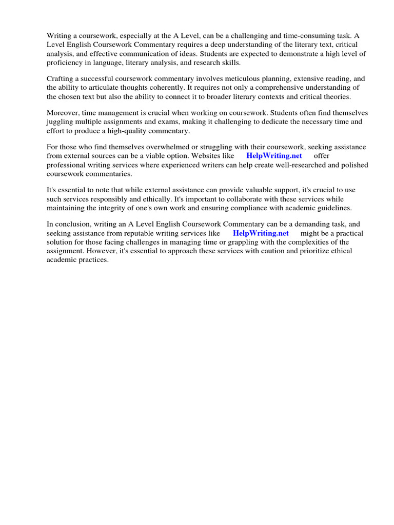 English Coursework Commentary A Level | PDF | Logos | Sylvia Plath