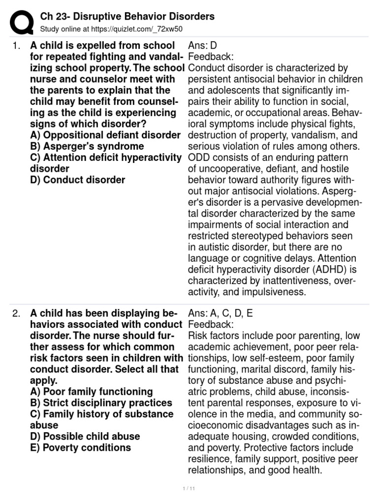 Chapter 23 DBD Psychia | PDF | Attention Deficit Hyperactivity Disorder ...