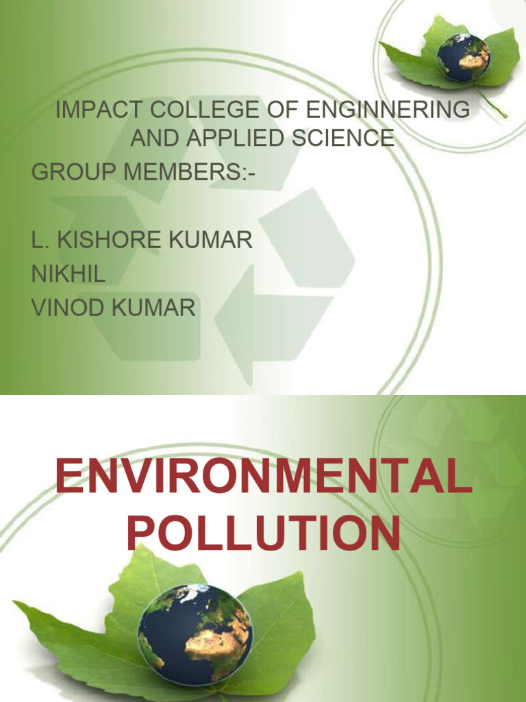 Environmental Pollution | PDF | Water Pollution | Pollution