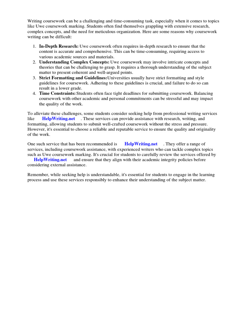 Uwe Coursework Marking | PDF | Turnitin | Constructivism (Philosophy Of ... Uwe Coursework Marking | PDF | Turnitin | Constructivism (Philosophy Of ...