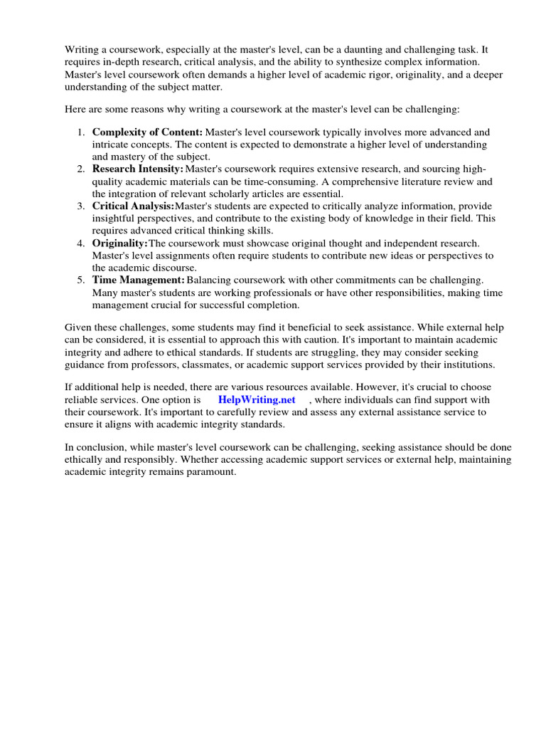 Coursework Only Masters | Download Free PDF | Academic Degree ...