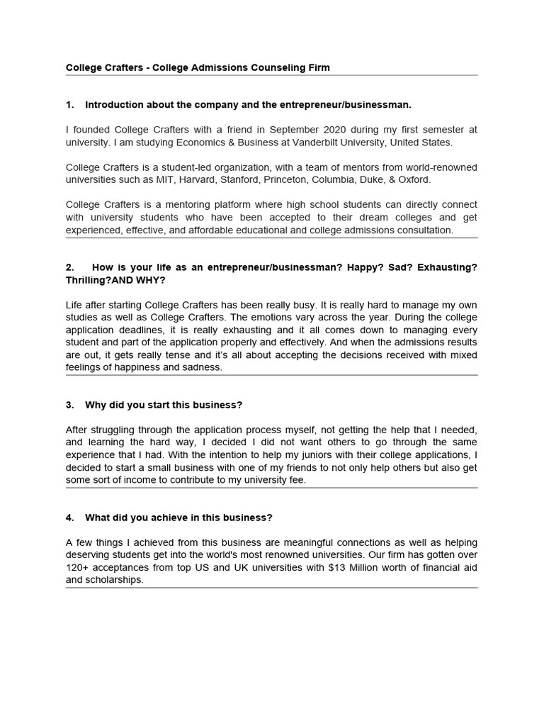 Zainab | PDF | Cost | College Admissions In The United States