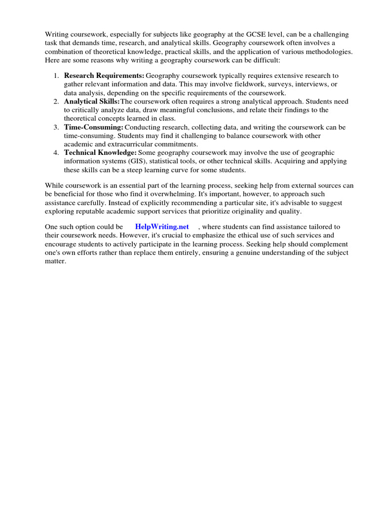 Geography Coursework Gcse Methodology | Download Free PDF | Methodology ...