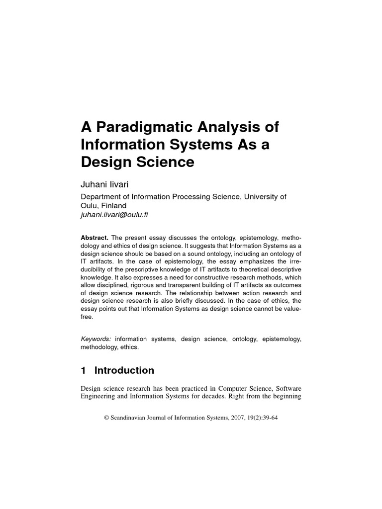 SJIS 19 (2) .Book (Iivari 1 Final - FM) | PDF