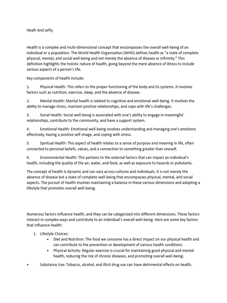 Health and Safety Education | PDF | Water Purification | Infection