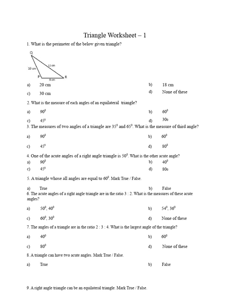 Resource 20231122150143 Class 6 Triangle Worksheet 2 | PDF | Triangle ...