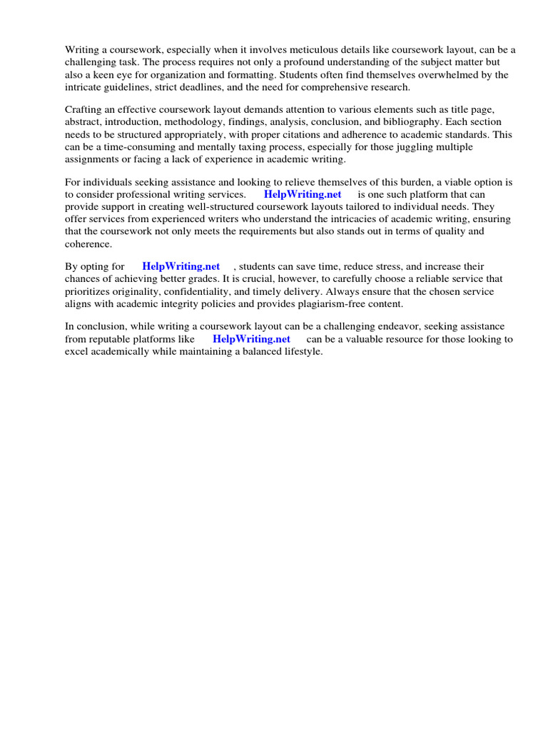 Coursework Layout | PDF | Typefaces | Educational Technology