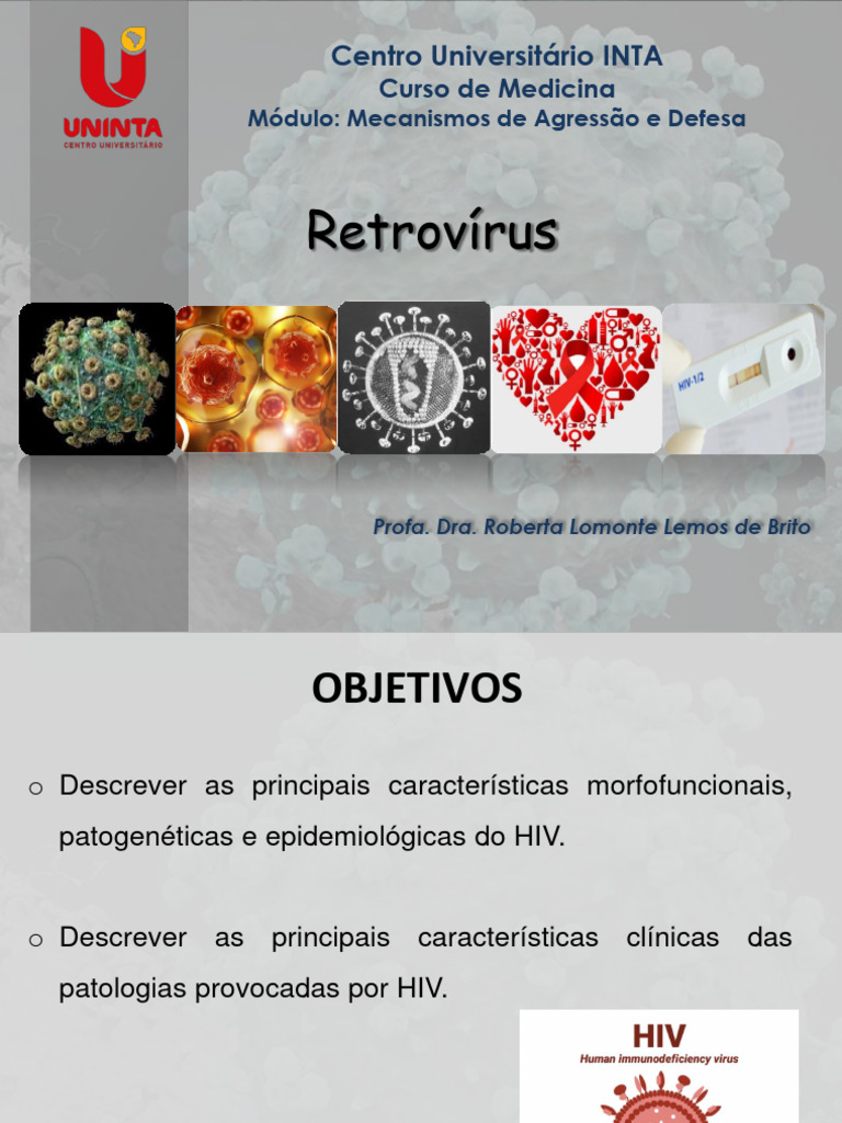 Retrovírus - HIV - SLIDES | PDF | HIV | HIV/AIDS