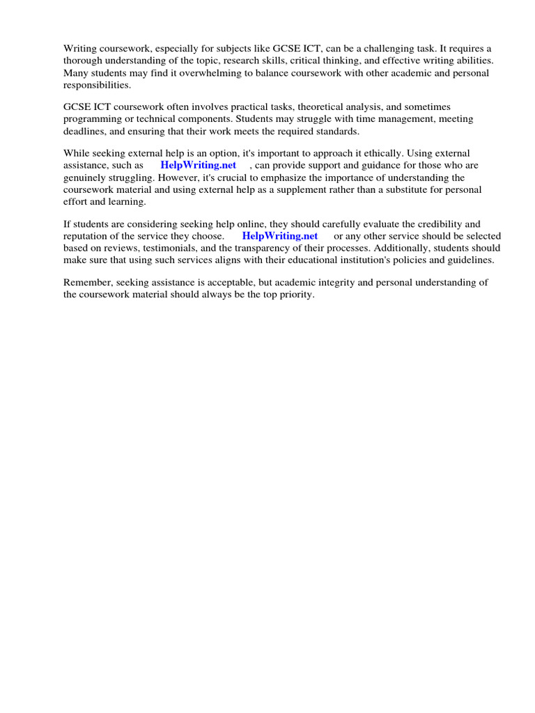 Gcse Ict Sample Coursework | PDF | Educational Technology | World Wide Web