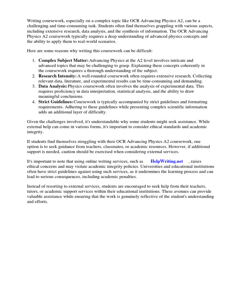 Ocr Advancing Physics Coursework A2 | PDF | Nuclear Fusion | Elementary Particle