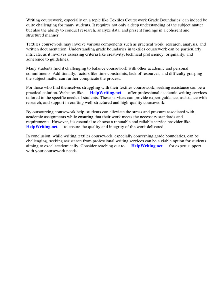 Textiles Coursework Grade Boundaries | PDF | Linked In | Microsoft ...