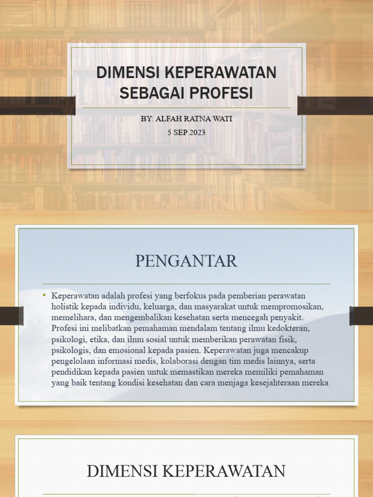 Dimensi Keperawatan Kel.3 | PDF | Pengembangan Diri