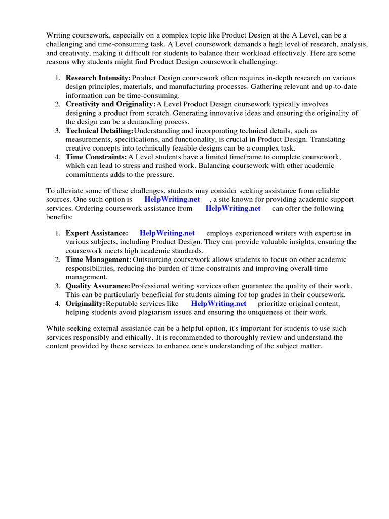 Product Design Coursework A Level | PDF