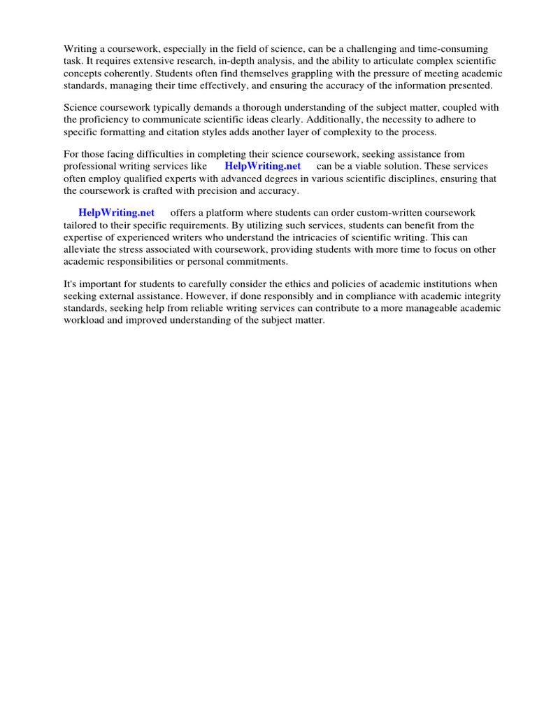 Science Coursework Sample | PDF | Mass | Force