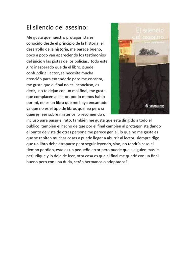 El Silencio Del Asesino Pdf