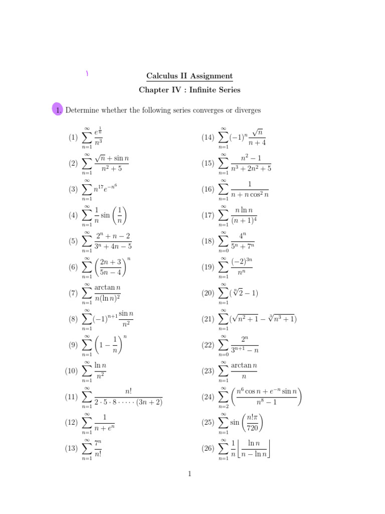 Assignment Calculus II - Chapter IV | PDF | Limit (Mathematics ... Assignment Calculus II - Chapter IV | PDF | Limit (Mathematics ...