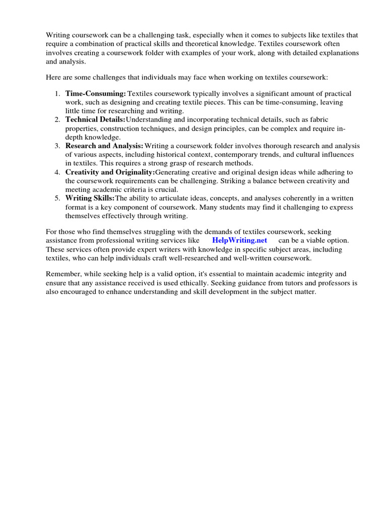 Textiles Coursework Folder Examples Pdf Microsoft Power Point