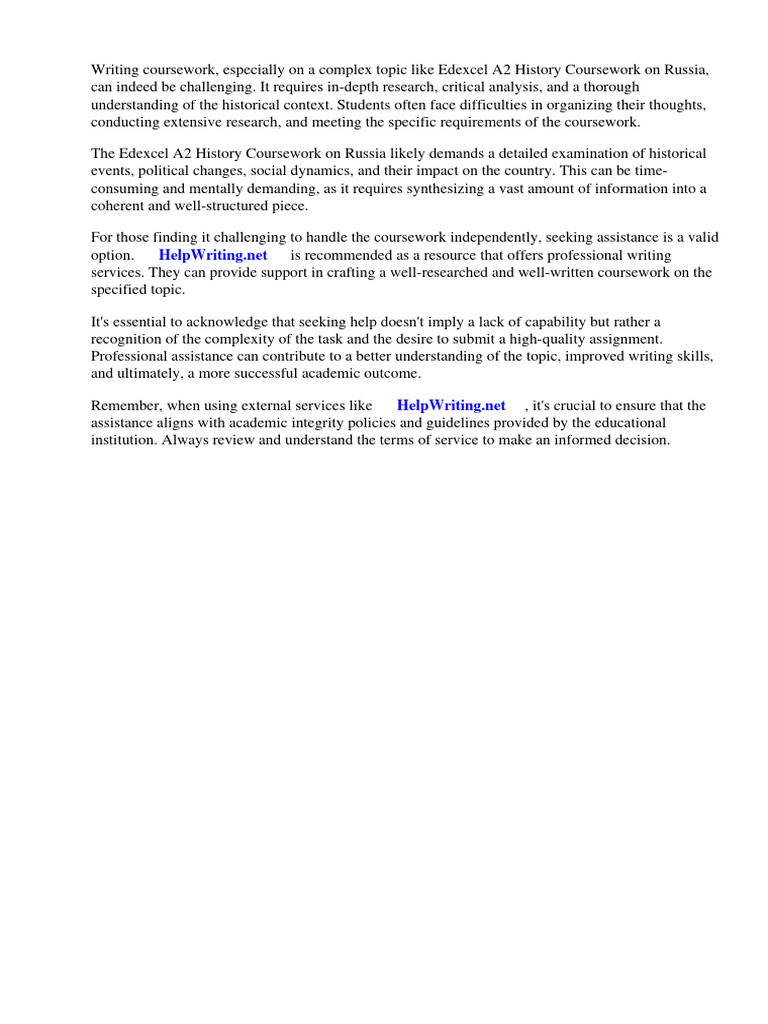 Edexcel A2 History Coursework Help | PDF | Facebook | Linked In