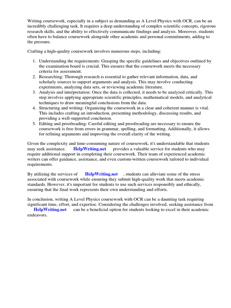 A Level Physics Coursework Ocr | PDF | E Bay | Pay Pal